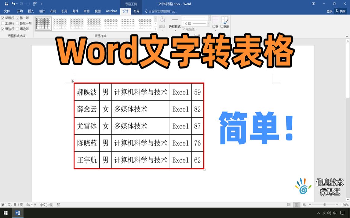 Word文字转表格,高手一分钟完成,是你吗