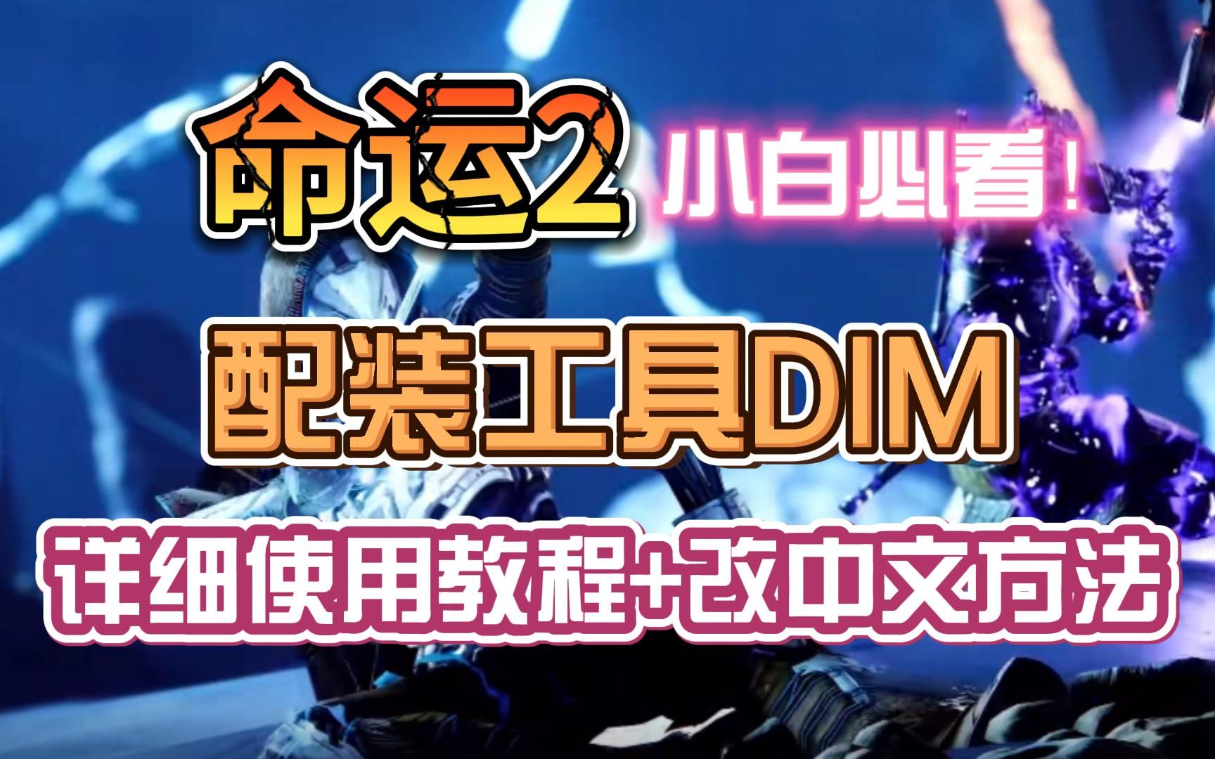 【萌新必看】命运2配装工具DIM详细使用教程 dim中文设置方法 一键...