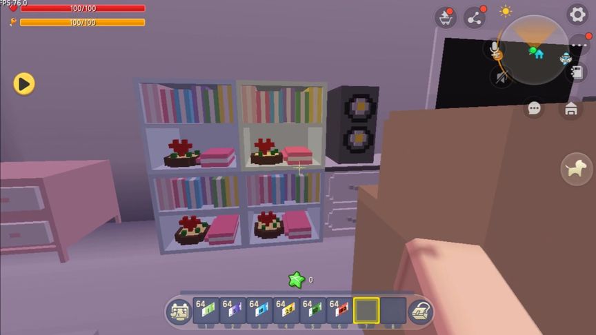 迷你世界《微缩豪华别墅》触发器家具,点一下可吃东西!