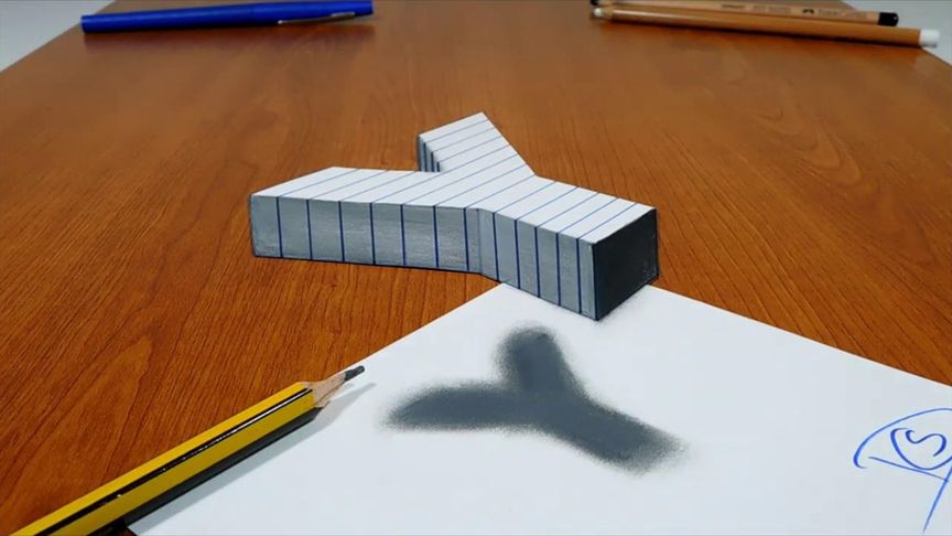 超神奇的3D立体画教程，跟我学，你也能轻易画出来呦！