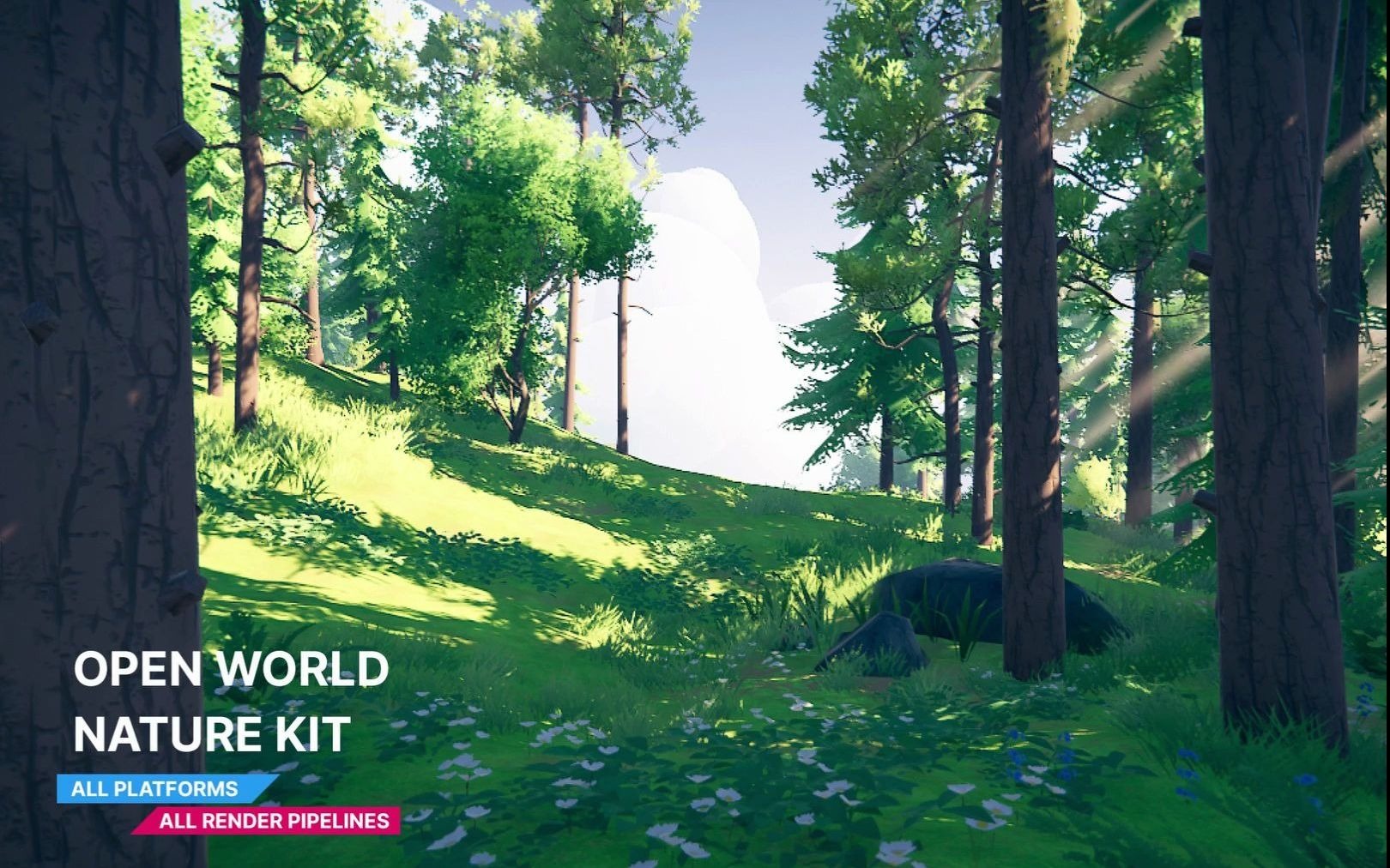 【U3D资源分享】地形素材 开放大世界地图 | Open World Nature Kit