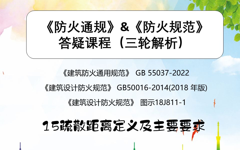 《建筑防火通用规范》&《建筑设计防火规范》第一轮【15】疏散距离...