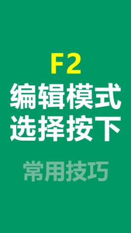 Excel表格使用中的F2快捷键的作用是什么?其实表格中输入函数公式...