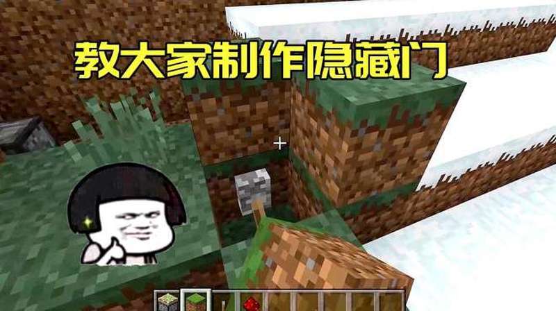 我的世界:如何做个隐藏门,先找到树,接下来的操作就简单了