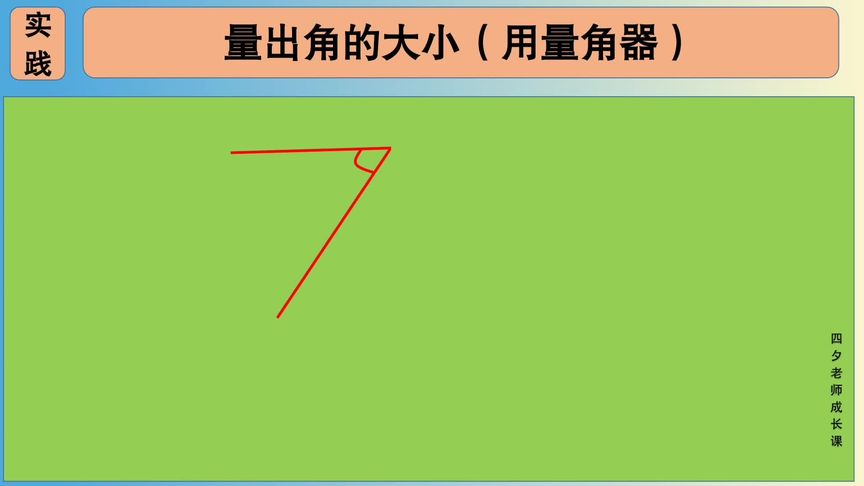 四年级数学:量出角的大小(用量角器)