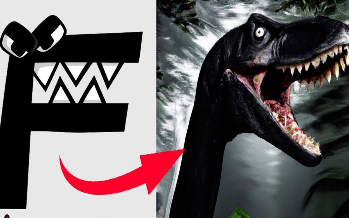 卡通字母人在现实中变成了恐龙、蟒蛇和幽灵!