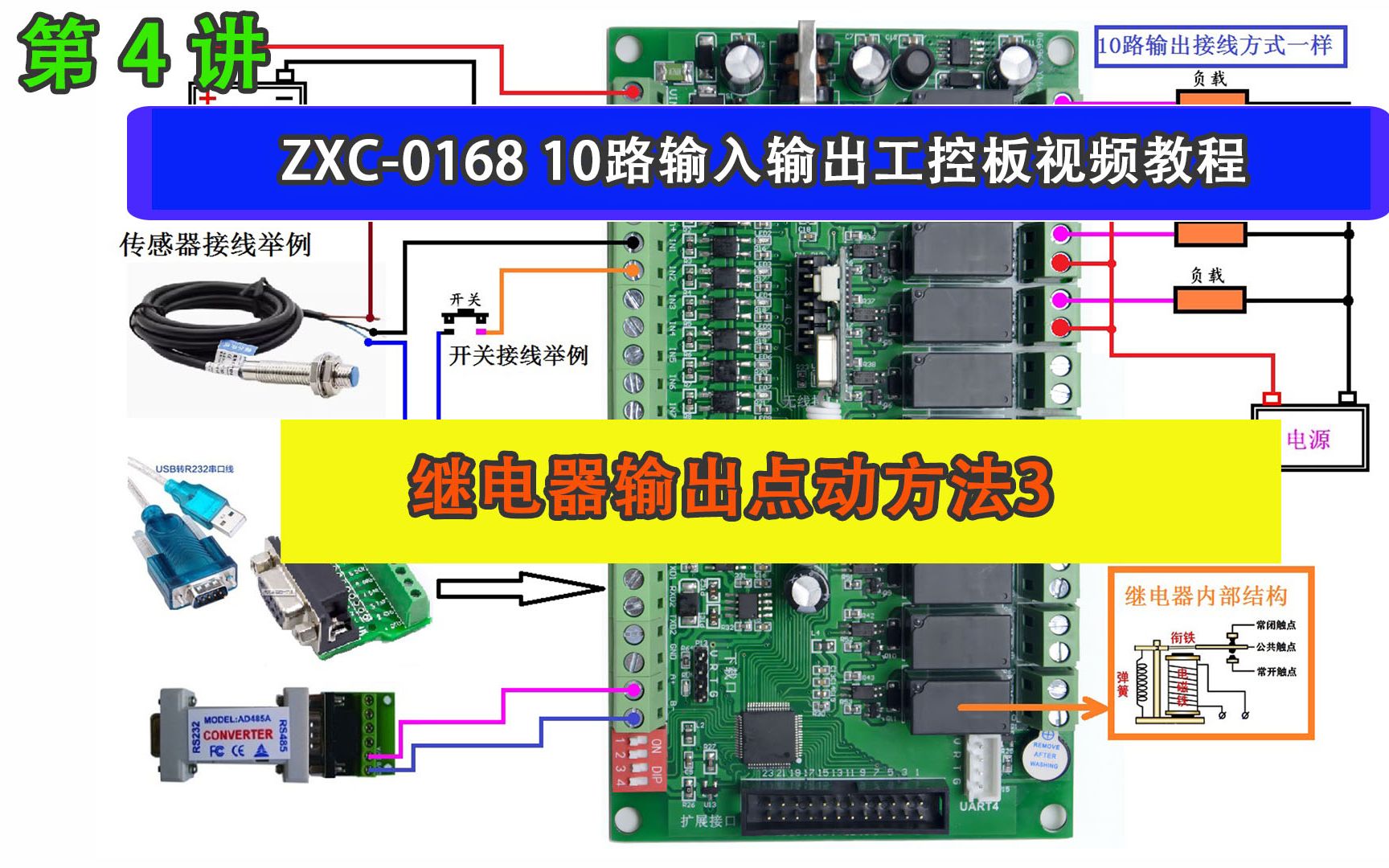 ...开关信号控制对应继电器输出点动方法3 使用if.if.语句实现继电器输出