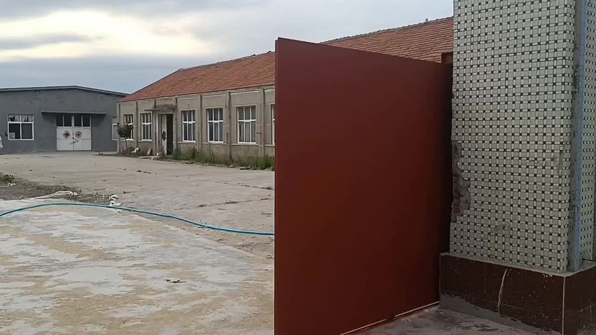 工厂电动推拉门安装成功 , 再也不用人工开关门了,人类在进步