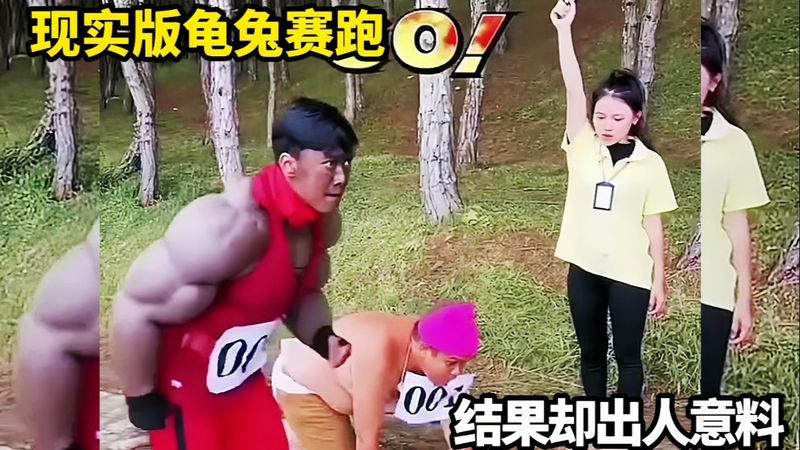 搞笑配音,现实版龟兔赛跑,结果却让人没想到