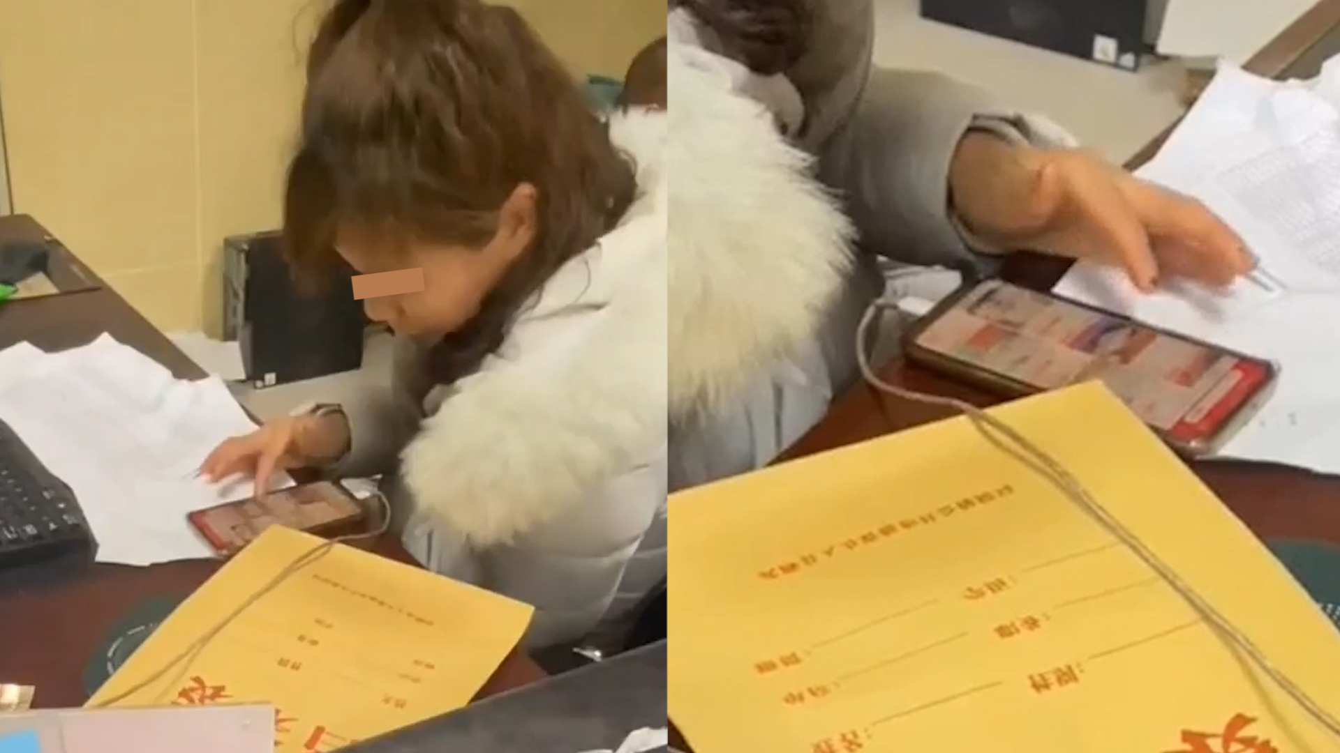 工作人员被曝上班刷手机不理群众,官方回应:不属于乡政府的人员