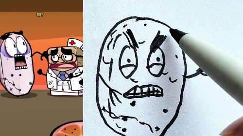 橡皮的烦恼,简笔画,儿童画,一起学画画