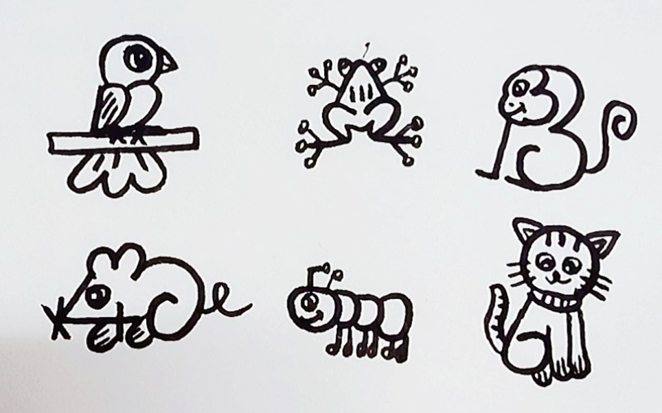 【简笔画】用数字1-6画动物,简单又有趣