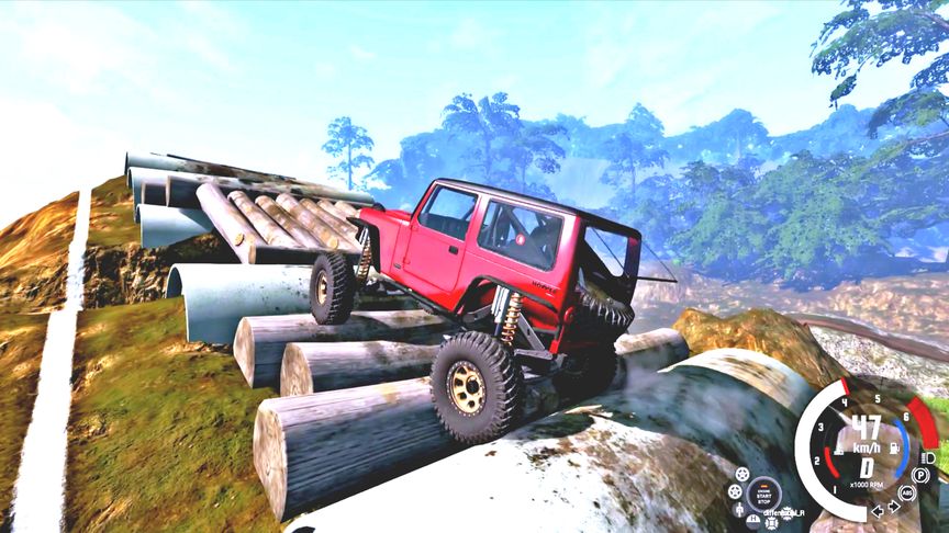 小林热游解说 车祸模拟器 越野还是得靠吉普车,不信你看!