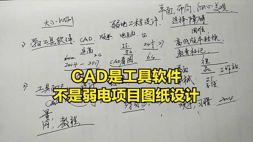 CAD是工具软件 不是弱电项目图纸设计,有思路想法,设计很简单