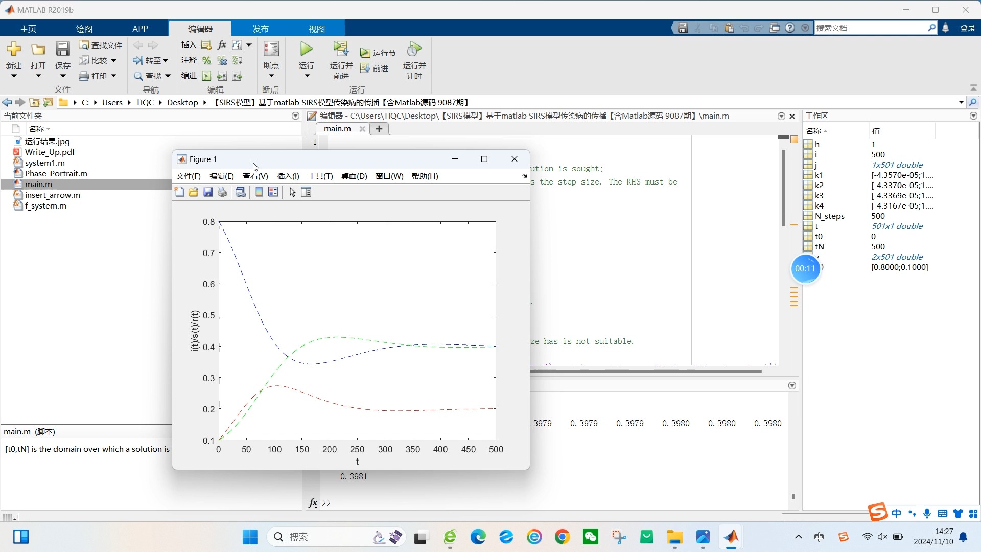 【SIRS模型】基于matlab SIRS模型传染病的传播【含Matlab源码 9087...