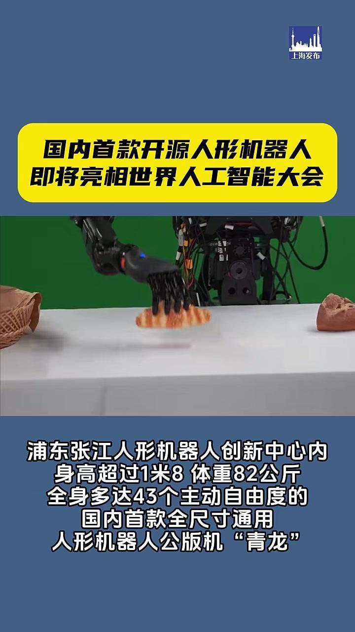 ...2024世界人工智能大会的一大亮点,国内首款全尺寸通用人形机器人公...