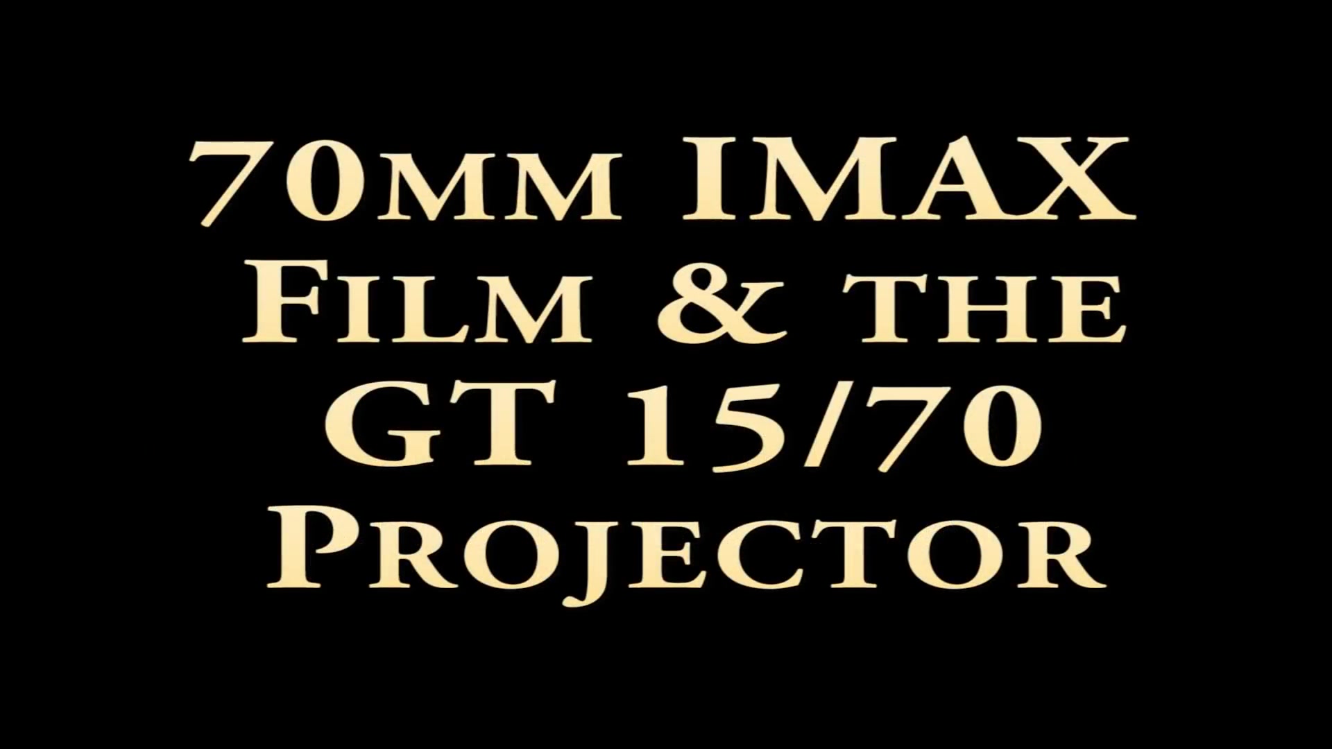 70mm胶片3D IMAX放映机放映过程