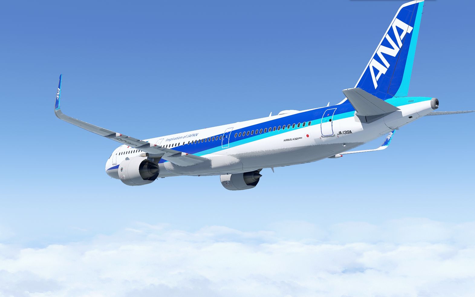ANA全日空 A21N调机 新西伯利亚起飞-东京羽田落地_模拟飞行