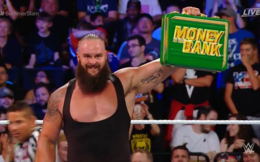 【WWE】夏日狂潮2018 合约包争夺赛人间怪兽虐杀KO胖