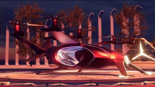 奔驰垂直起降飞行器,直升机和六旋翼无人机结合体,配客厅座舱!