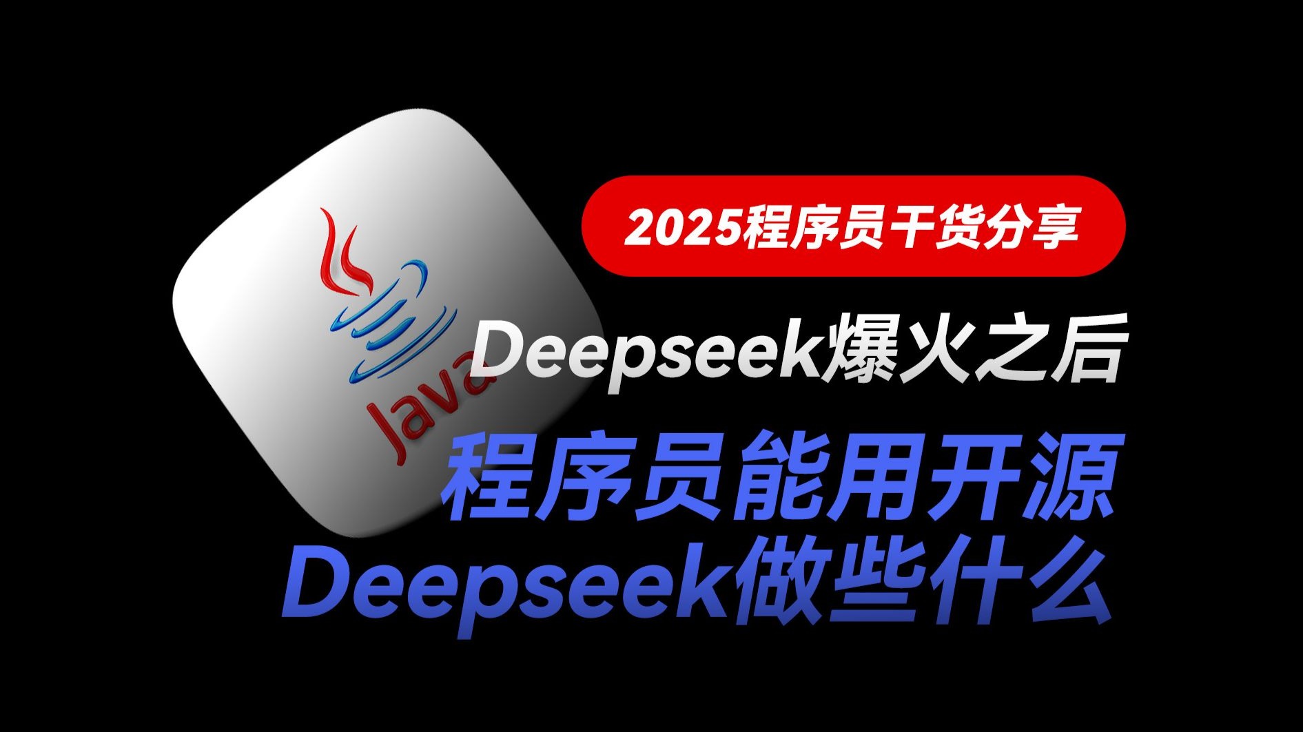 Deepseek爆火之后,程序员能用开源deepseek做些什么?【计算机】