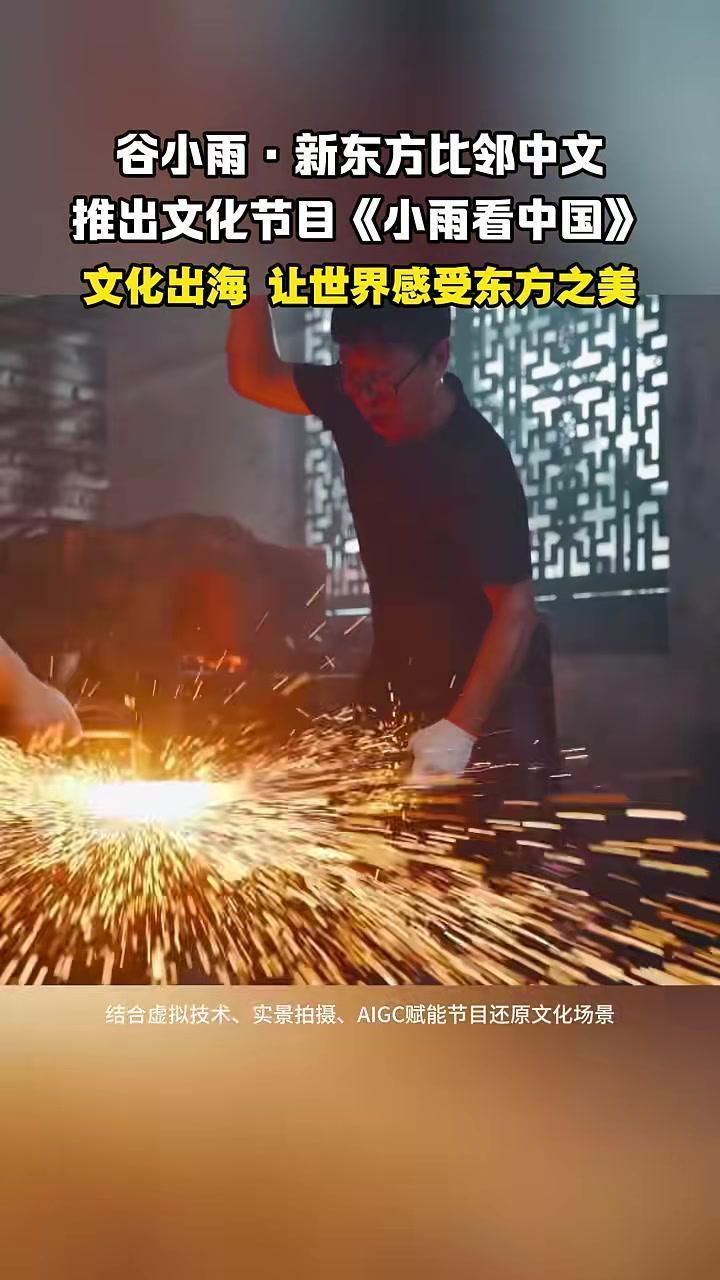 @美好的谷小雨与新东方比邻中文推出的文化节目《小雨看中国》,...