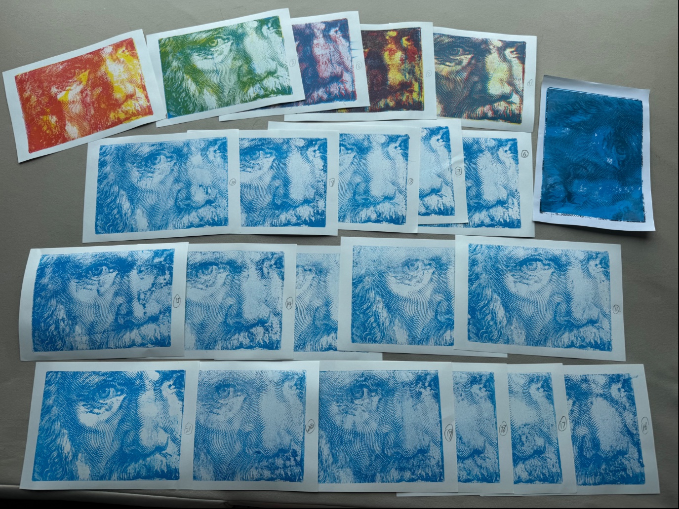 用Gelelf颜料转印一张gelelf激光打印图21遍的全篇视频,纪录Gelelf高光...