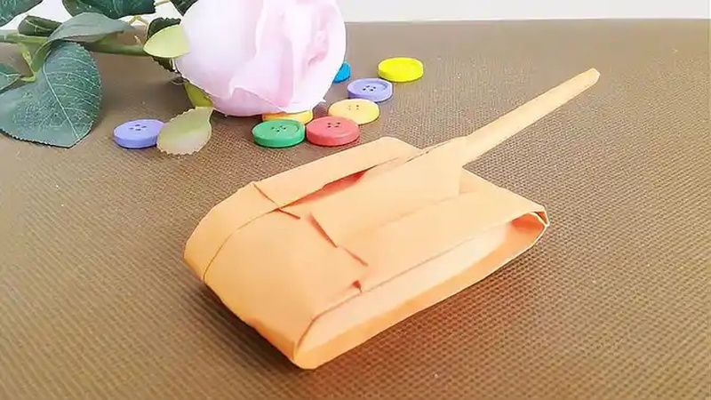 创意DIY折一辆坦克,折纸大全图解,手工折纸秀简单又漂亮!
