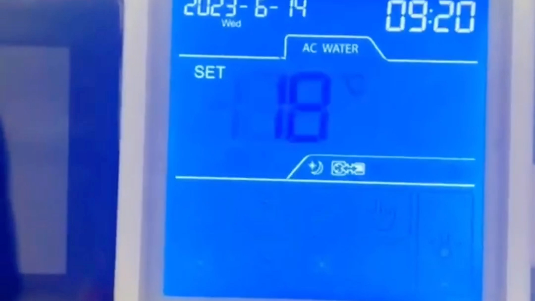 约克YORK水系统中央空调温控器控制面板操作及进水温度回水温度...