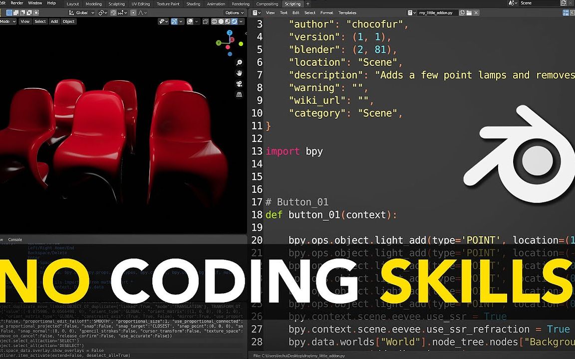 15分钟制作blender插件