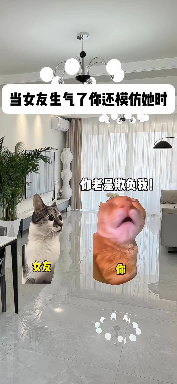 动物:当女友生气了你还模仿她时