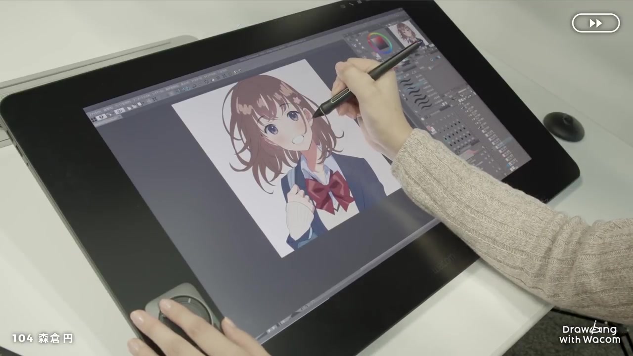 看跪了!日本画师森倉円在数位屏上的炫技操作!