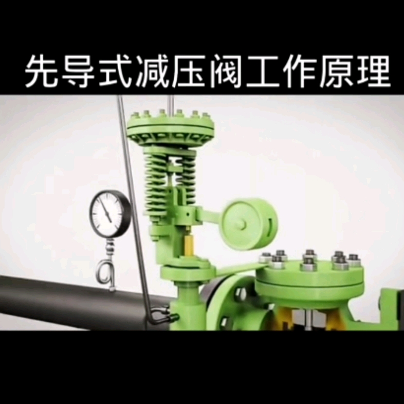 先导减压阀的3D动画视频