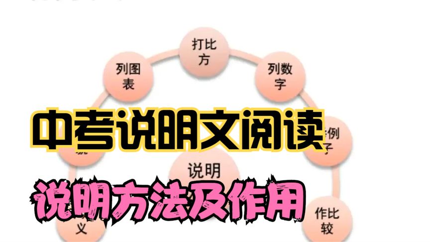 中考说明文阅读之说明方法及作用