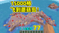 我的世界原版生存 第78集 15000格,飞到蘑菇岛! MC1.18生存77