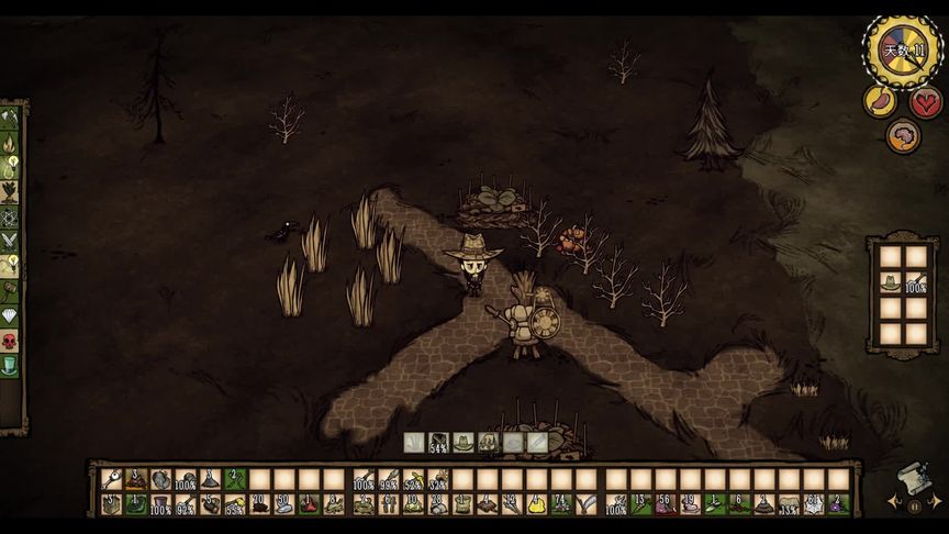 饥荒:第14期 有了矿工帽晚上不再担心有怪物,抓萤火虫也很方便