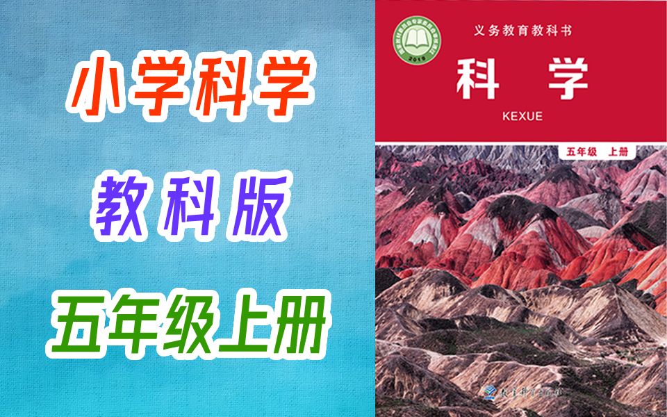 小学科学 教科版 五年级上册 2021新版 教学视频 科学5年级上册