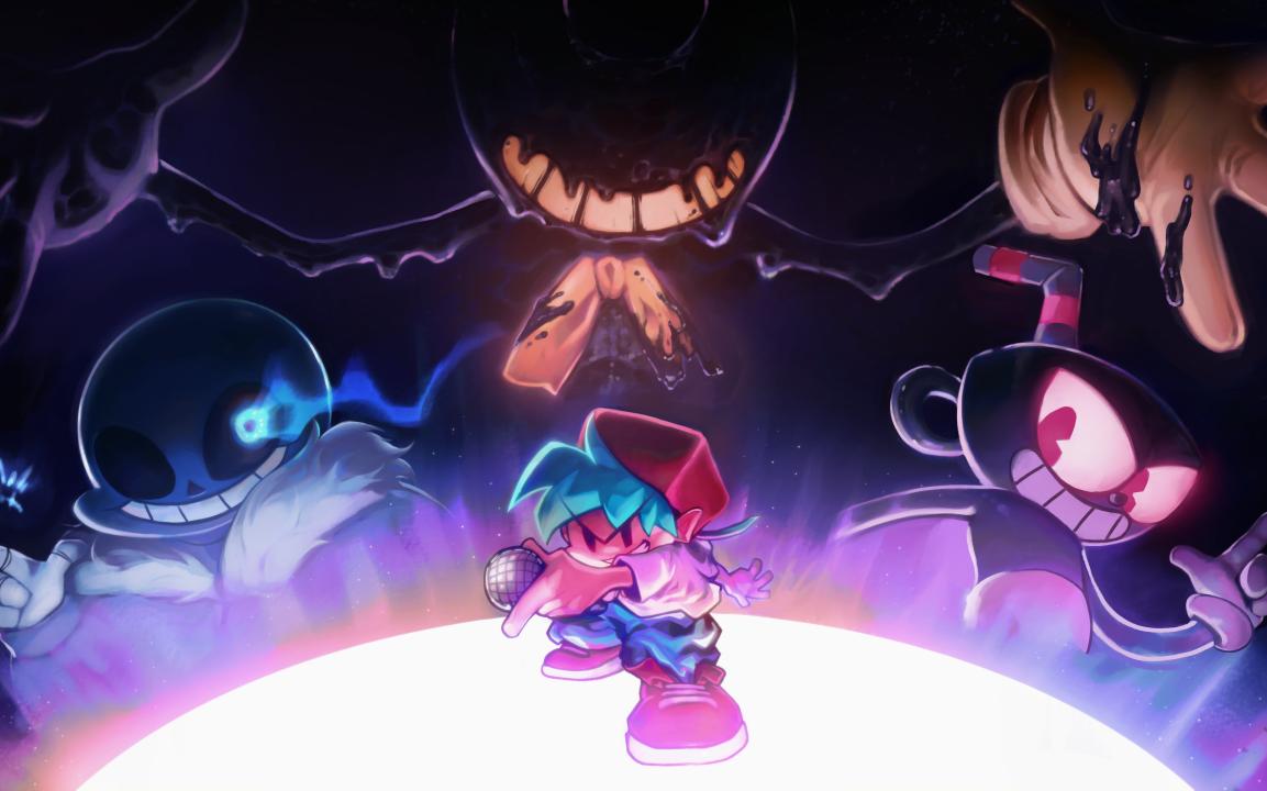 【FNF超优质模组/Indie Cross正式版】茶杯头全流程 曲子超好听!_...