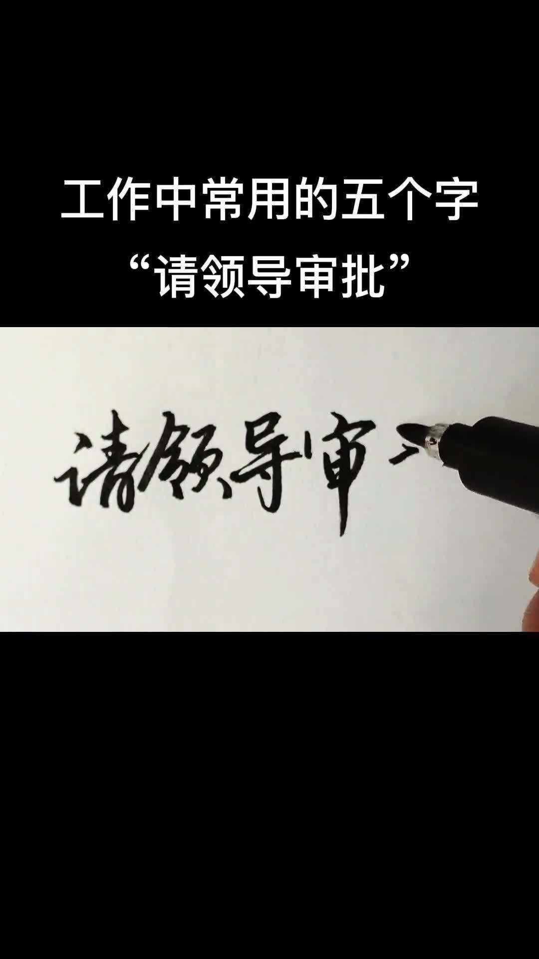 工作中常用的五个字“请领导审批”,拿去,不谢