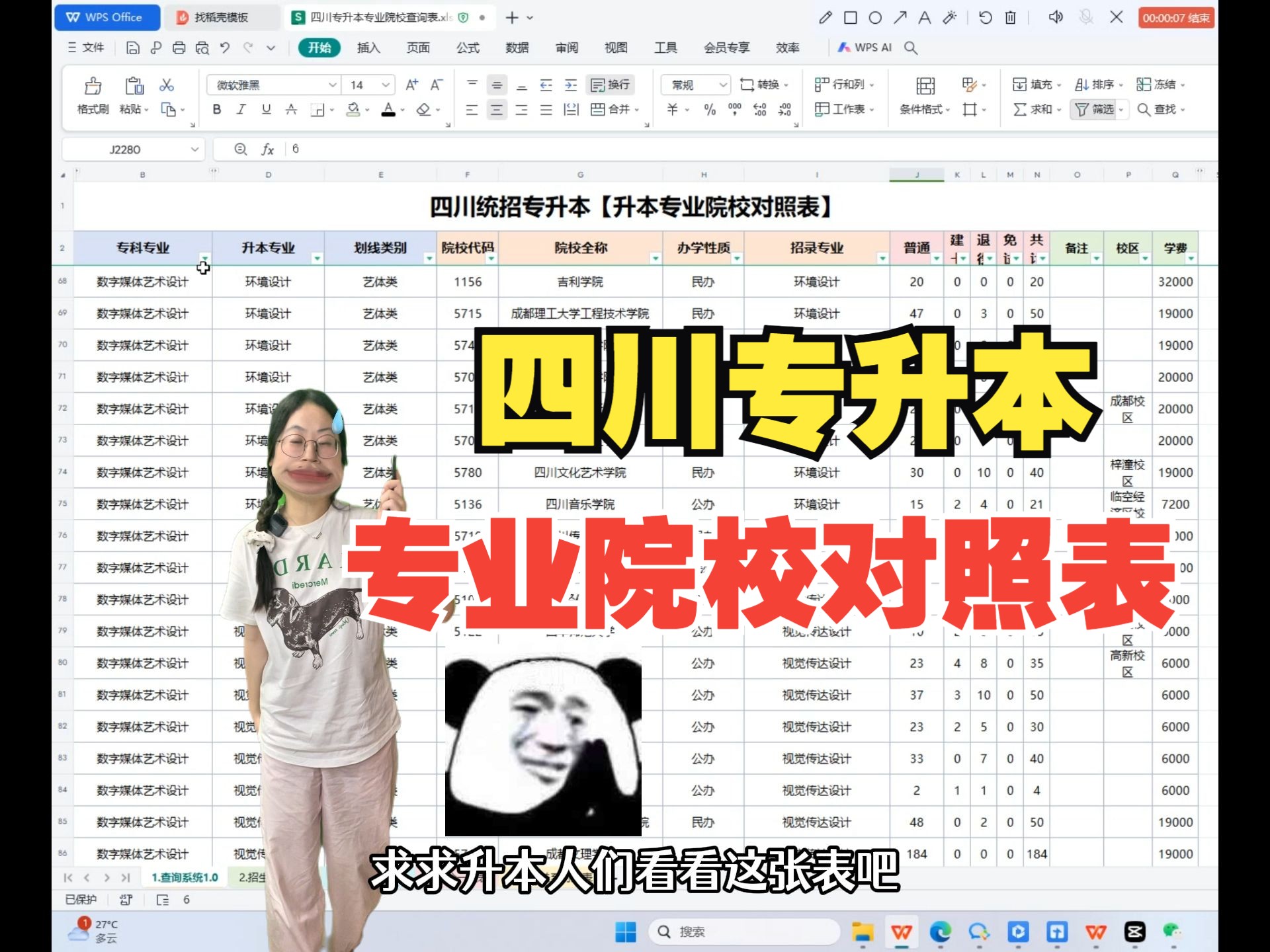 四川专升本必备的升本专业院校对照表!