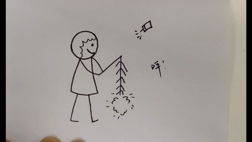 简笔画:春节快要来临 家家户户放鞭炮