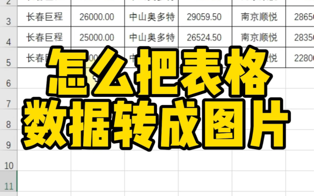 怎么把表格数据转成图片