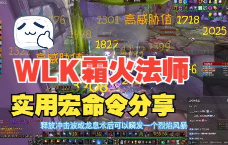 魔兽WLK怀旧服霜火法师天赋属性配装与输出手法全攻略