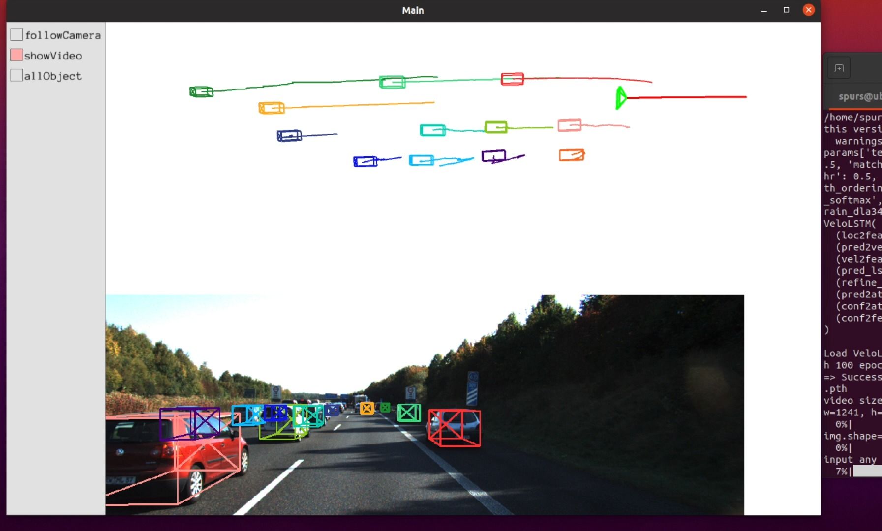 单目3d目标检测跟踪以及bev可视化