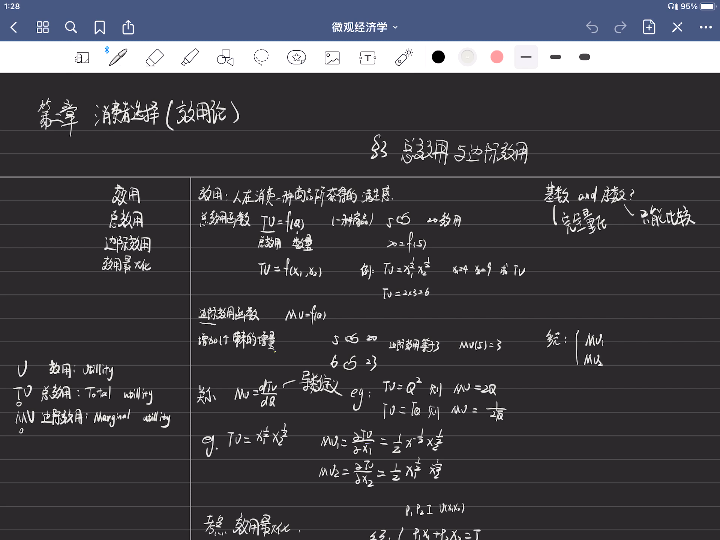 【青雀】简明期末微观复习-03总效用与边际效用