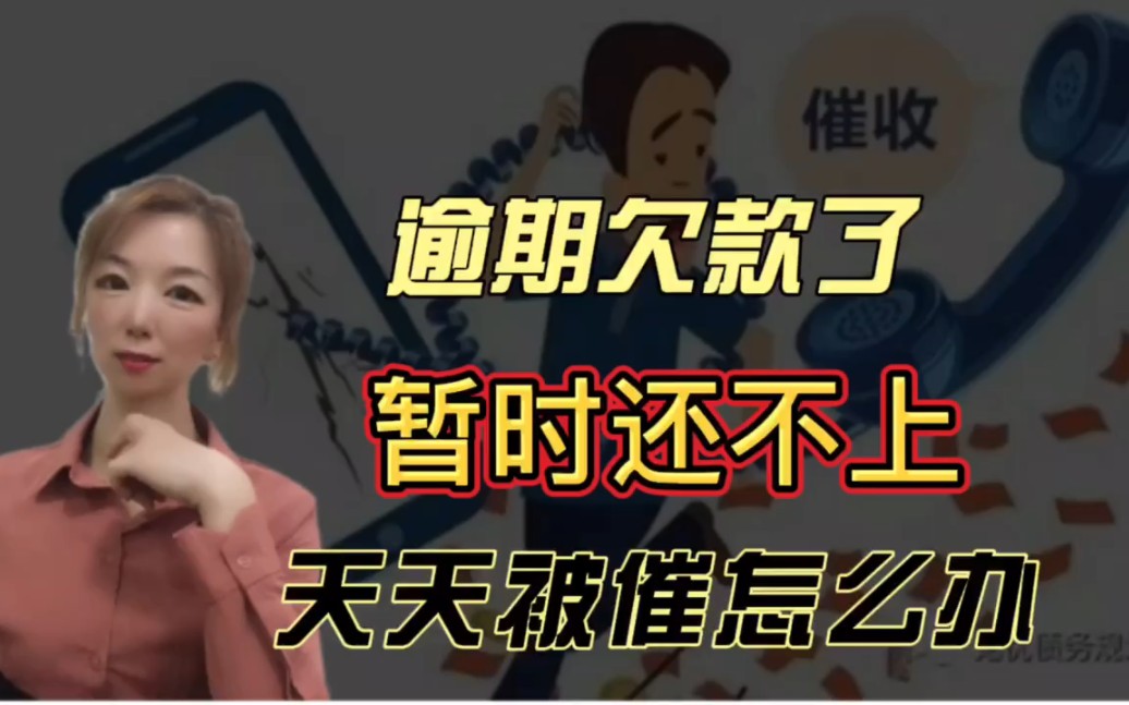 欠款逾期暂时还不上,天天被催收,怎么办