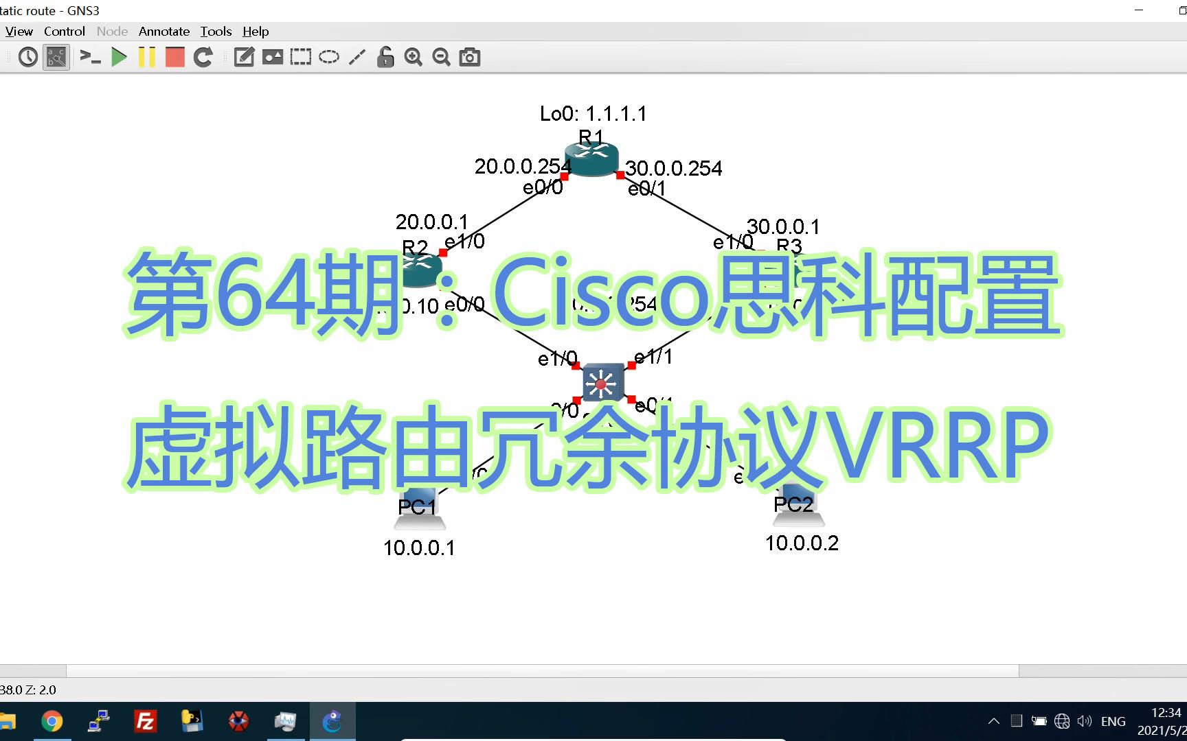 第64期:Cisco思科配置虚拟路由冗余协议VRRP-ITfan.org