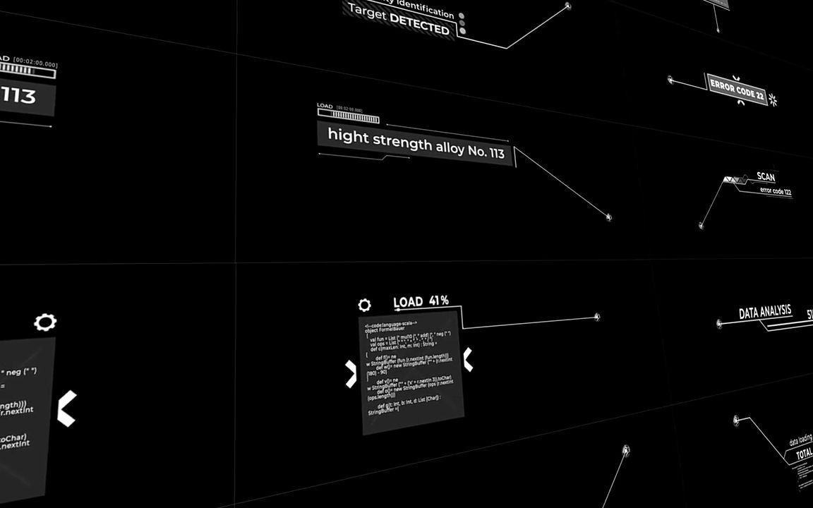 AE模板-46个科技感线条呼出文字文字标题介绍注释展示动画
