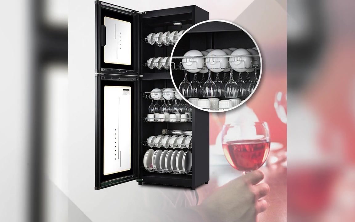 澳柯玛家用立式二星级高温消毒柜 小型迷你碗筷奶瓶消毒碗柜