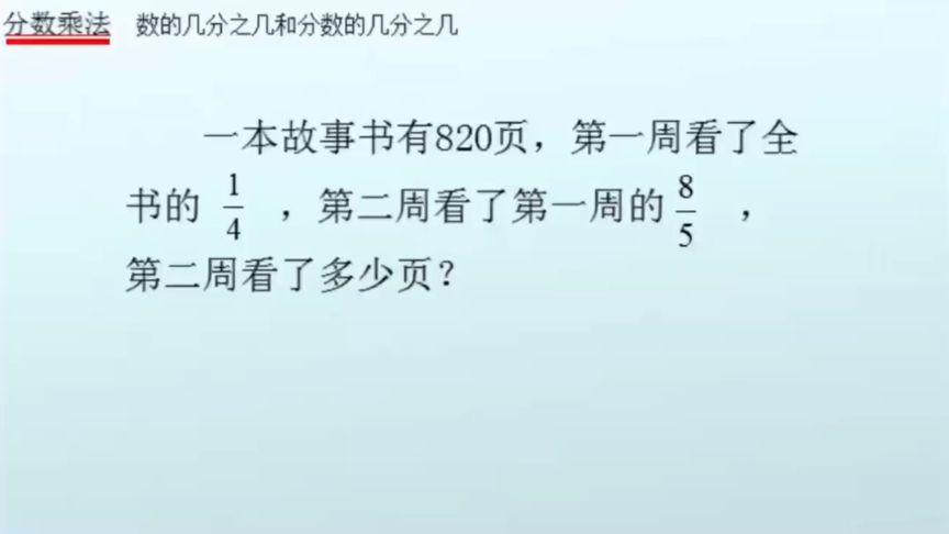 分数乘法 数的几分之几和分数的几分之几